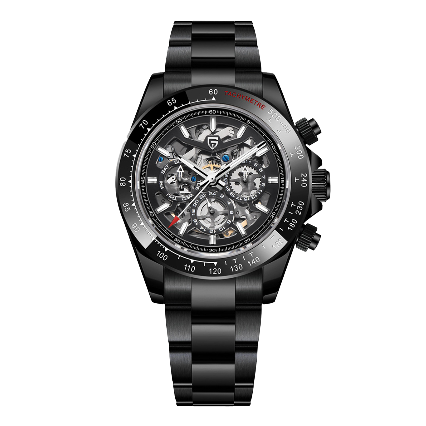 PAGANI DESIGN PD-1777 Skelton - 40mm - Crna – EDC Satovi Shop