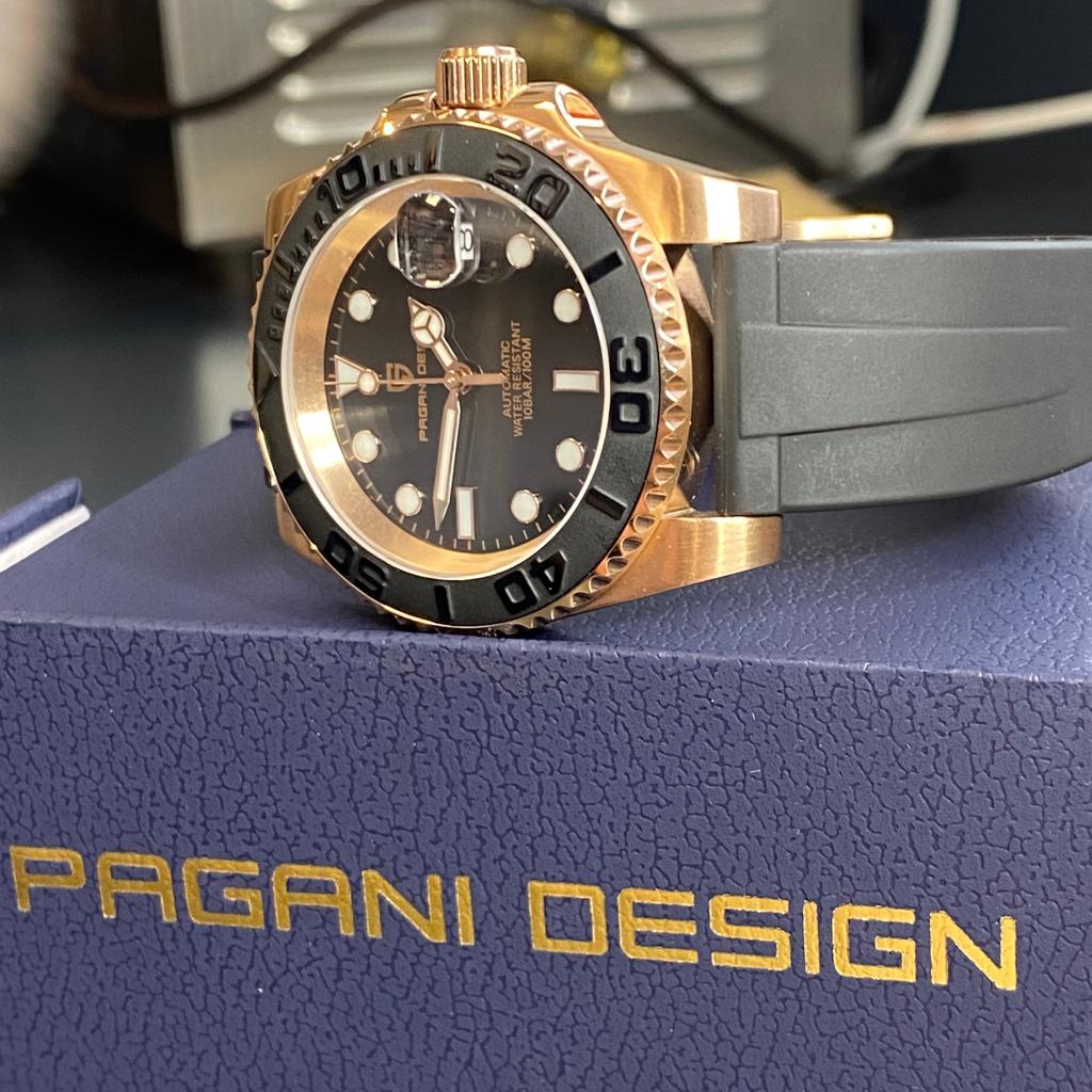 PAGANI DESIGN PD-1651 - 40mm - Roze zlato - Rolex YACHT-MASTER Homage ...